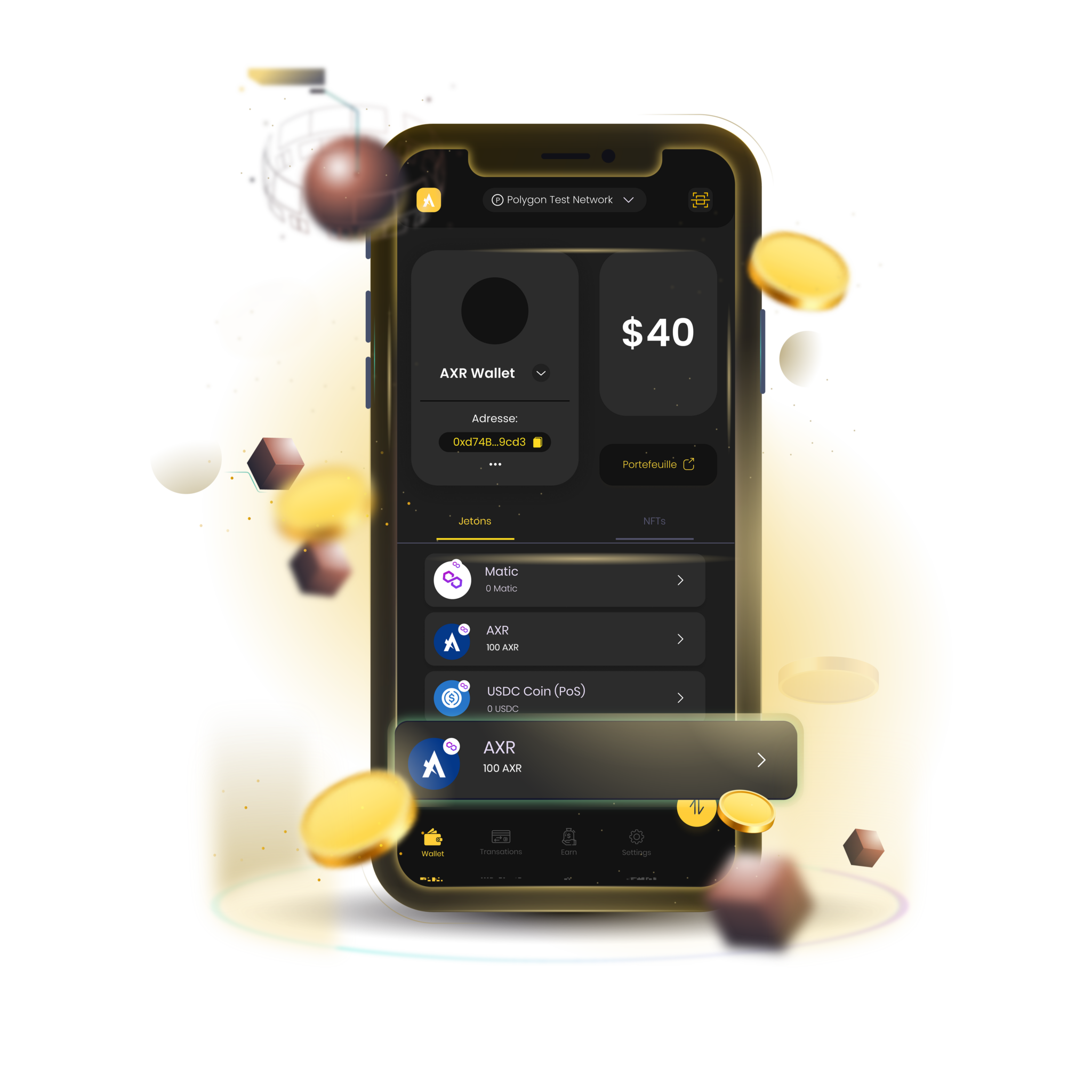 AXIR Wallet - Homepage